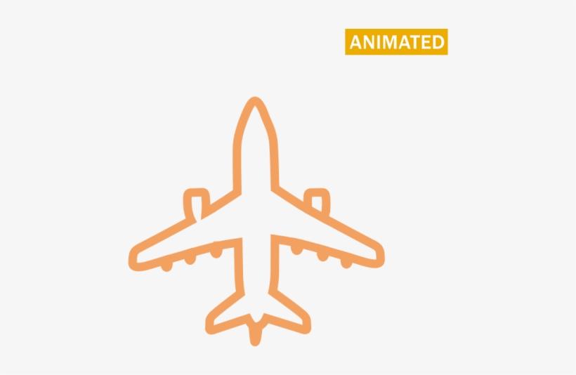 Plane Icon Png Orange - Free Transparent PNG Download - PNGkey