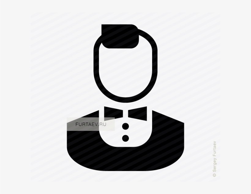 Vector Icon Of Male Person With Bow Tie - Stylish Man Icon - Free ...