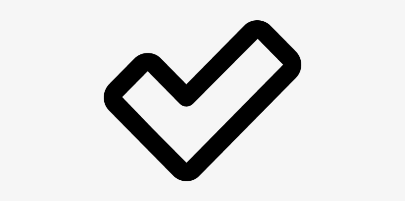 Checkmark Outline Symbol Vector - Check Mark Outline - Free Transparent ...