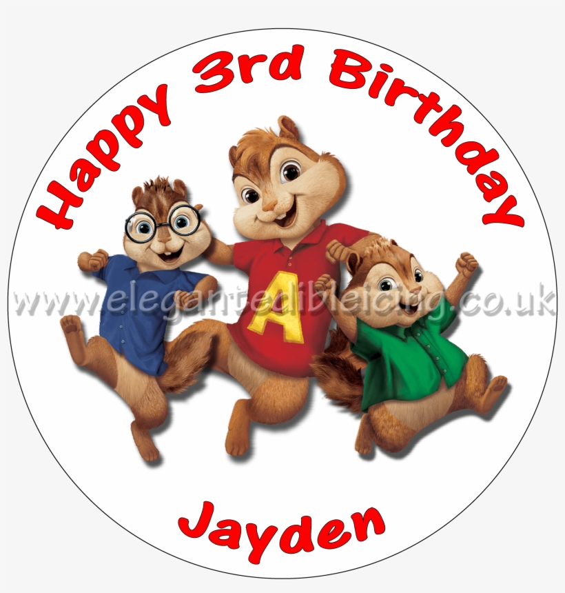 Alvin And The Chipmunks Cake Topper Personalised Edible - Alvin And The ...