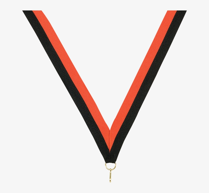 Black / Orange V-cut Ribbon 7/8" X 32" - Free Transparent PNG Download ...