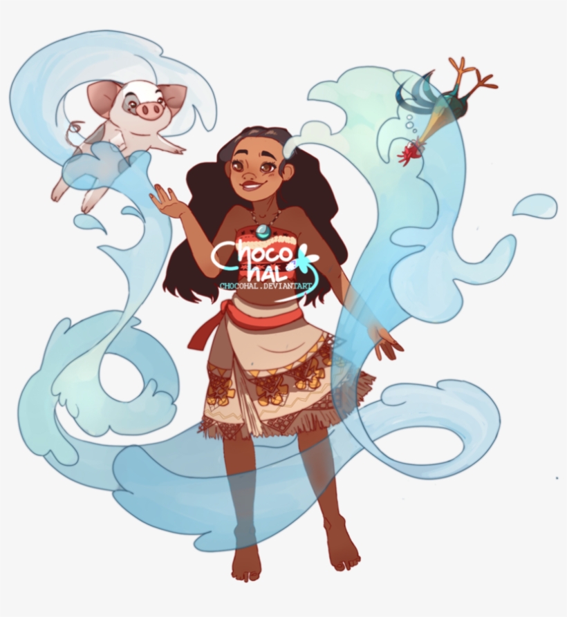 Moana ,pua , Hei Hei And Ocean By Chocohal On Deviantart - Cartoon ...