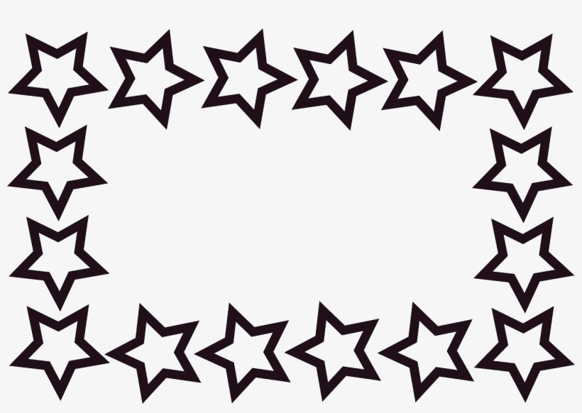 Rectangle Stars Frame Border Transparent Image Also - Stars Clipart ...
