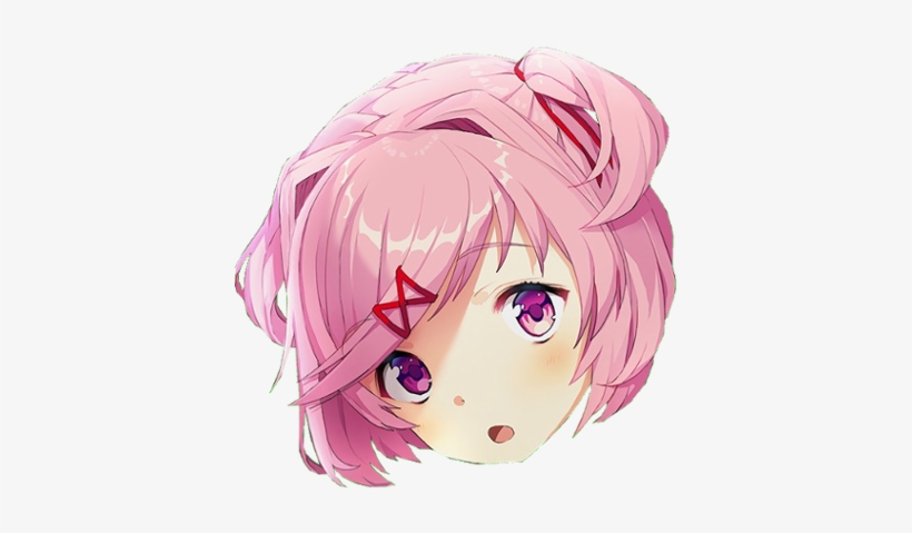 Natsuki Curious - Doki Doki Literature Club Natsuki - Free Transparent ...