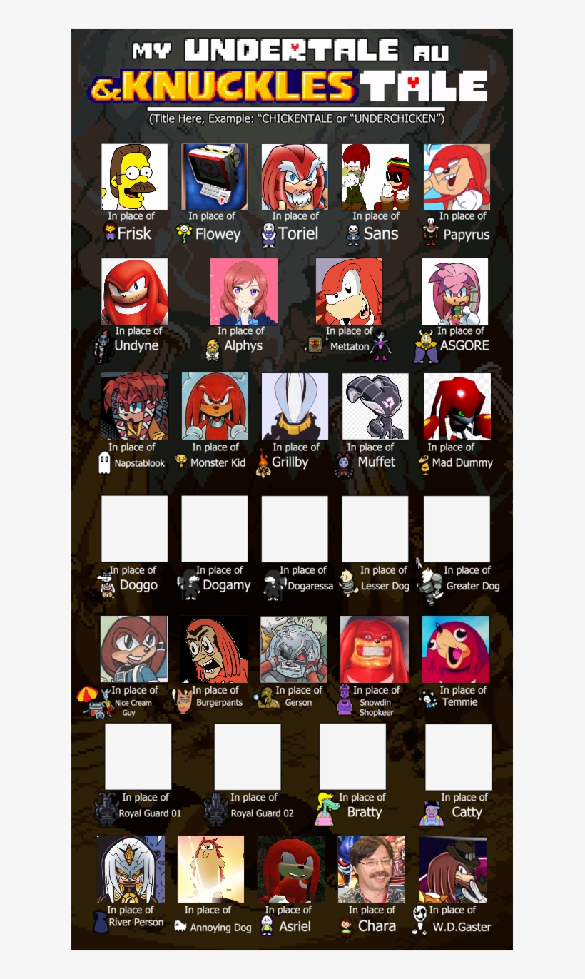 My Undertale Au &knuckles Tale - Flyer - Free Transparent PNG Download ...