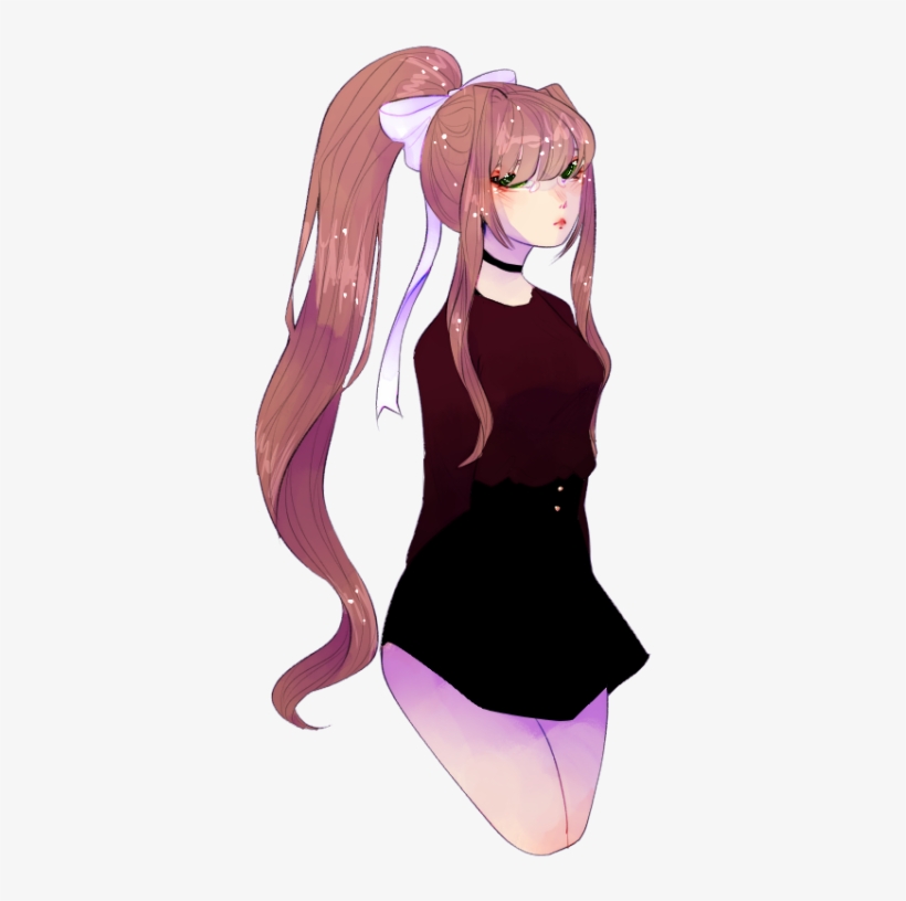 God I Love That “peach Makeup” Style So I Drew Monika - Ddlc Monika ...