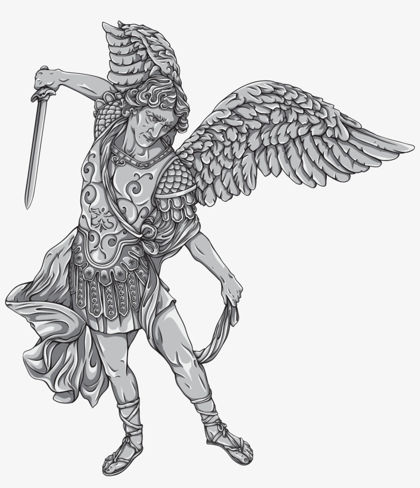 Angel Vector Archangel - San Miguel Arcangel Vector - Free Transparent ...