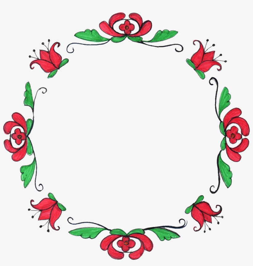 8 Circle Flower Drawing Frame - Circle Flower Drawing - Free ...