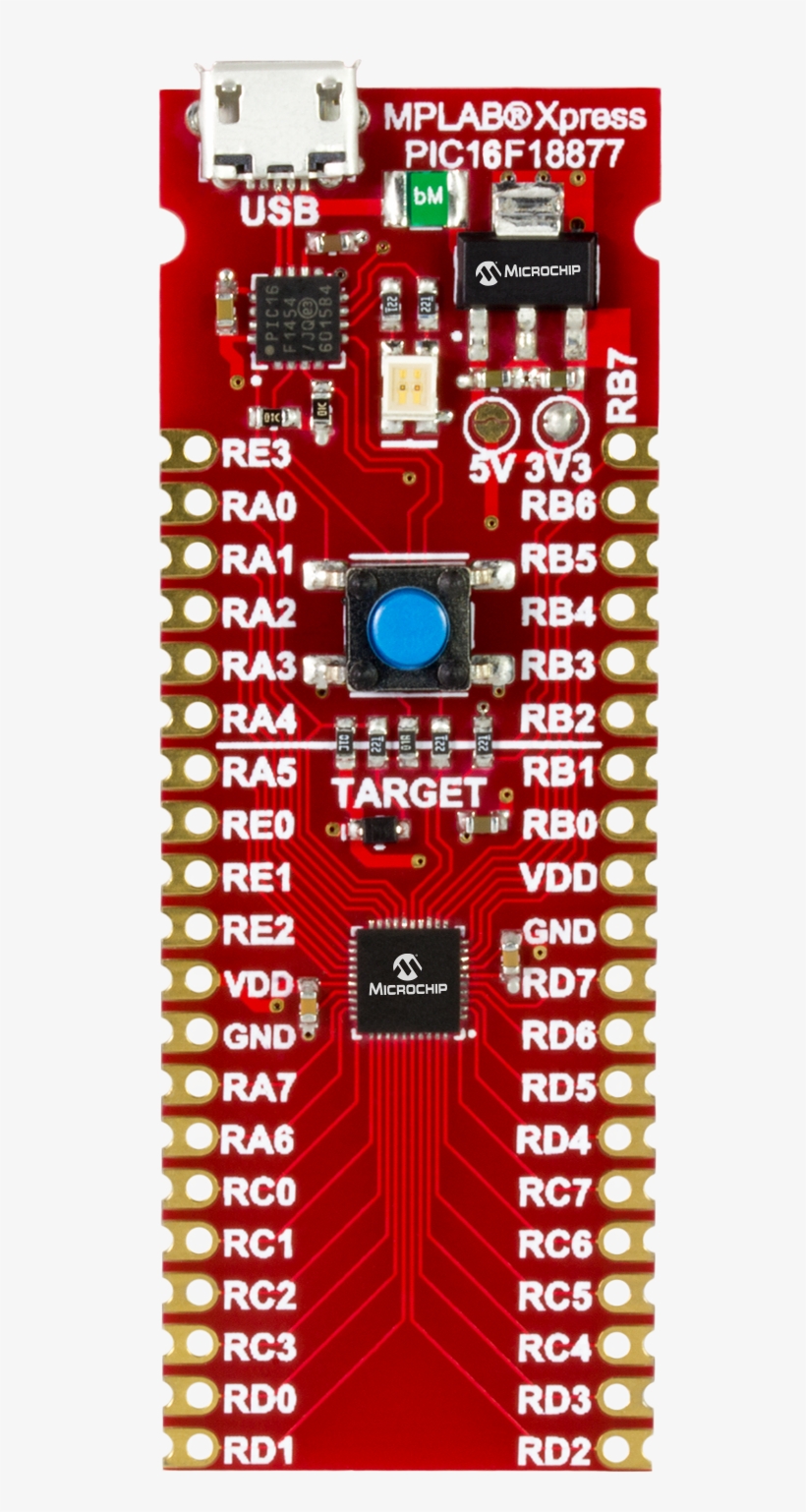 Microchip Dm164142 Evaluation Board, Mplab Xpress Pic16f18877, - Free ...
