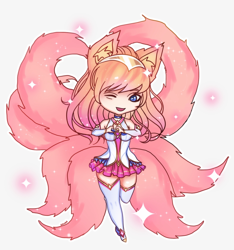 Chibi Star Guardian Ahri - Star Guardian Ahri Chibi - Free Transparent ...