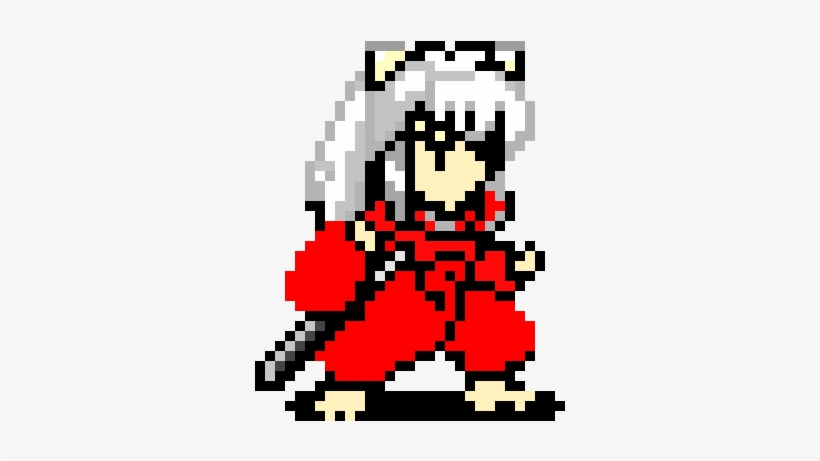 Inuyasha - Inuyasha Pixel Art Png - Free Transparent PNG Download - PNGkey
