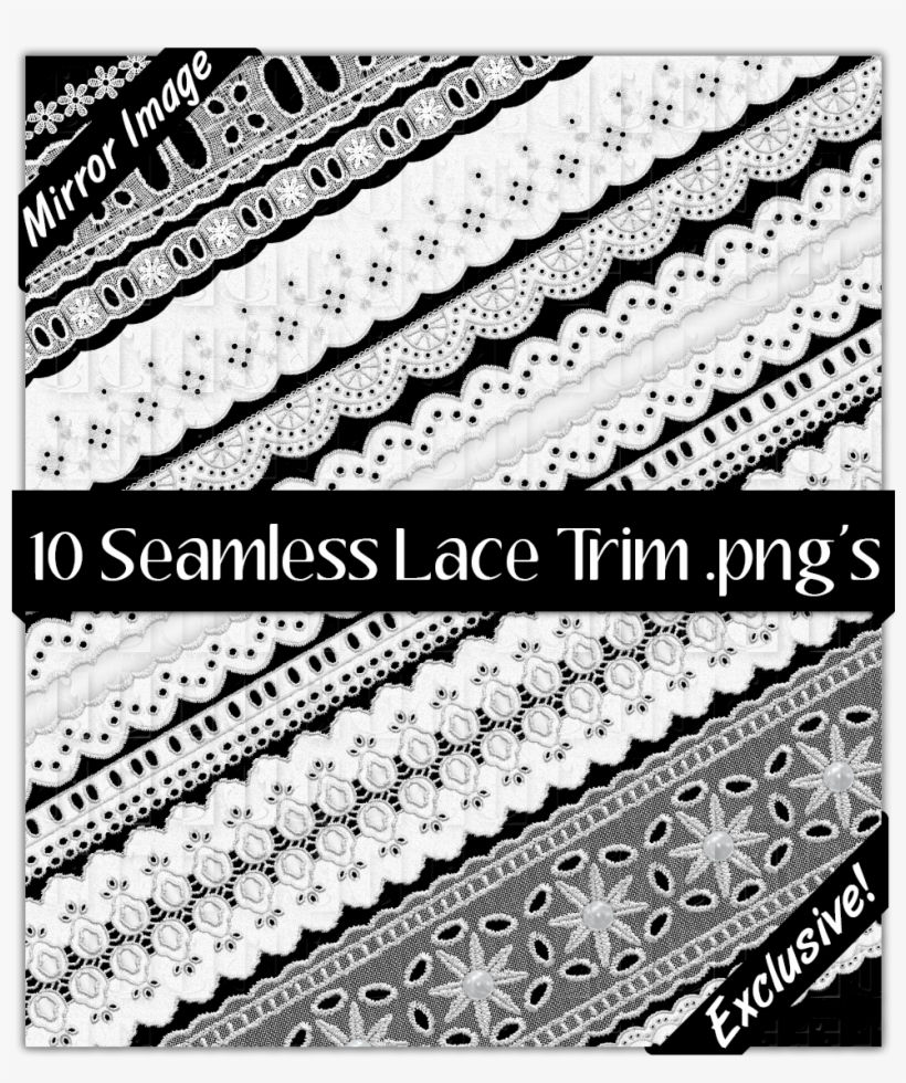 Seamless Eyelet Lace - Lace Png Pack - Free Transparent PNG Download ...