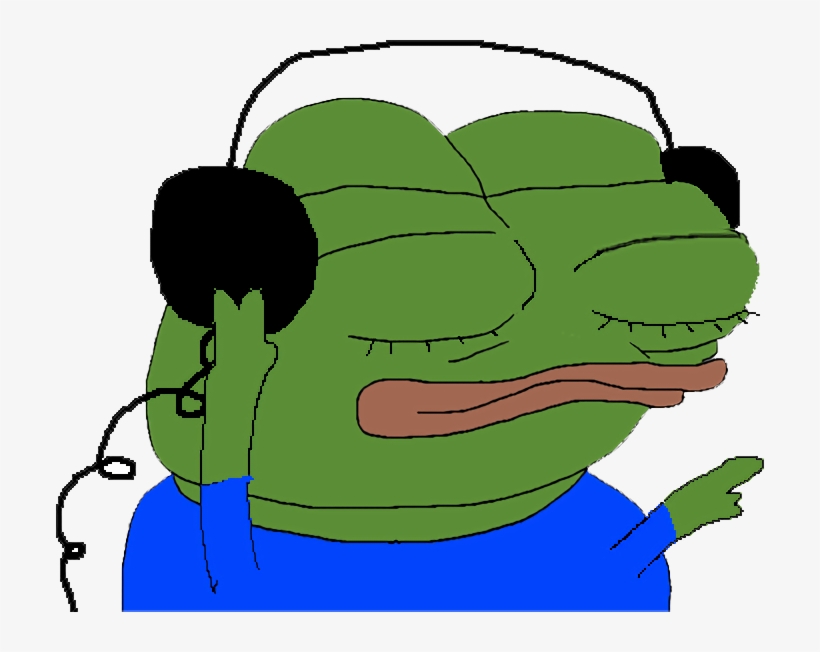 Pepe - Pepe Listening To Music - Free Transparent PNG Download - PNGkey