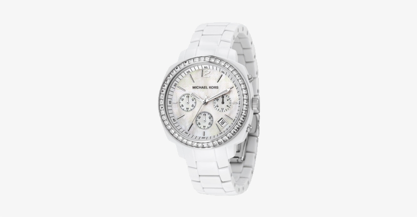 The - Authentic Michael Kors White Watch - Free Transparent PNG ...