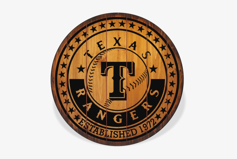 Texas Rangers Barrel Top Sign - Print: 2011 Texas Rangers Team Logo ...