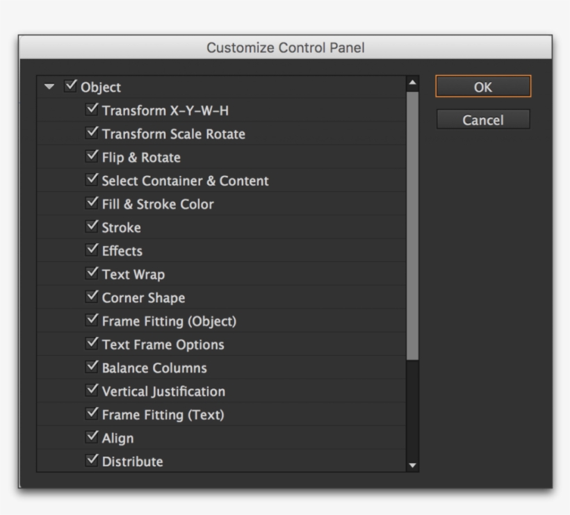 Adobe Indesign Cc - Indesign Control Panel Adjust - Free Transparent ...