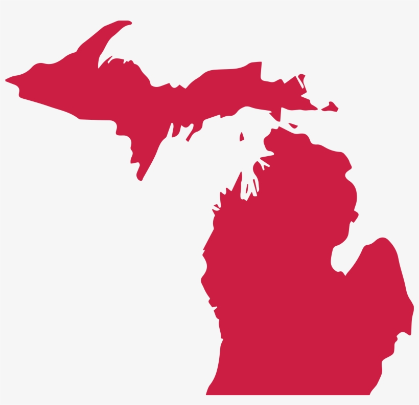 Outline Of Michigan - State Of Michigan - Free Transparent PNG Download ...