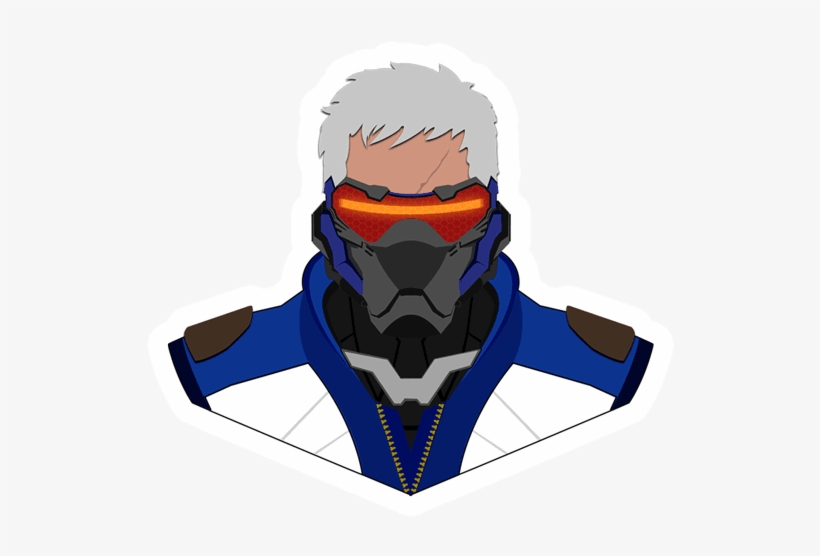 Soldier 76 Sticker - Illustration - Free Transparent PNG Download - PNGkey