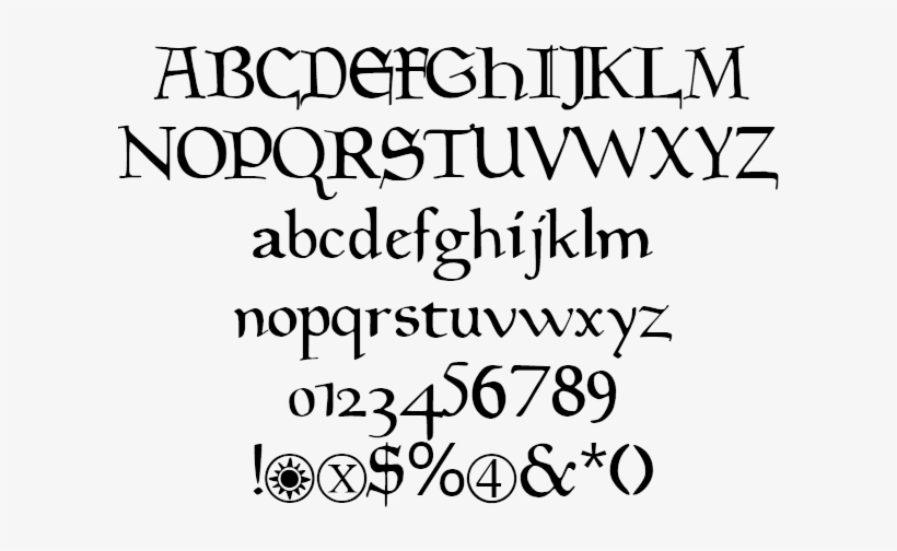 Gothic Magic The Gathering Example - Ballpark Font - Free Transparent ...