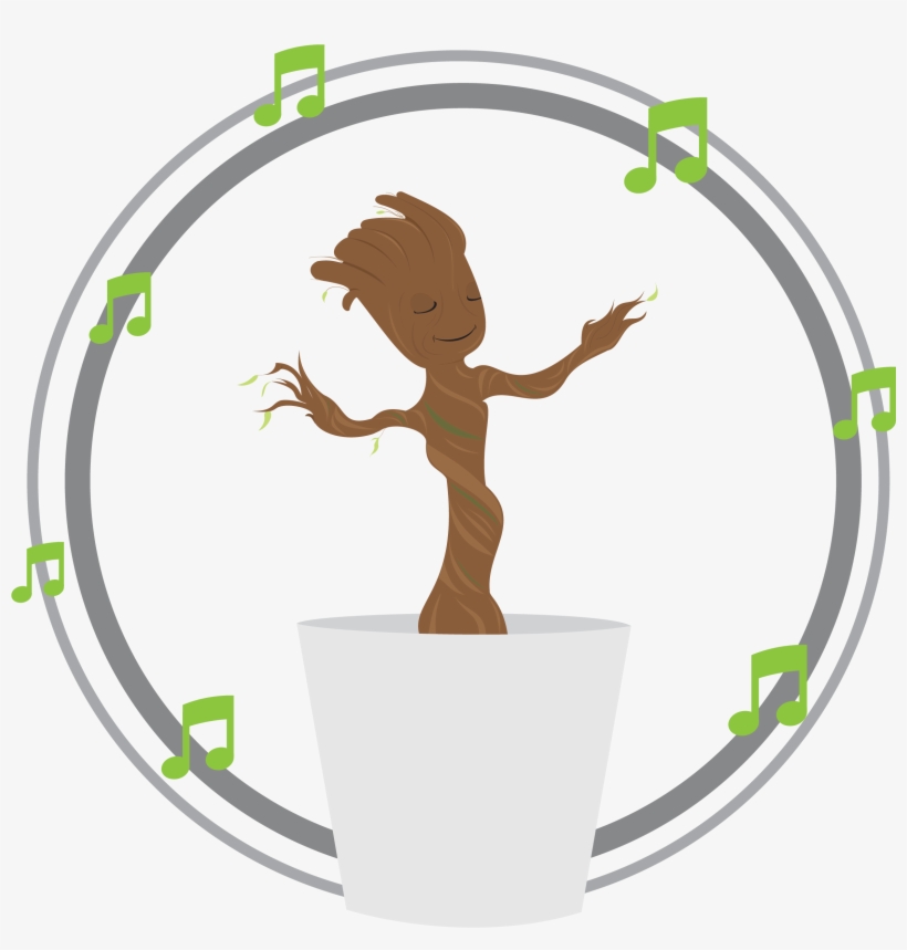 Baby Groot Dance Png Clip Art Freeuse - Groot Transparent Dancing ...