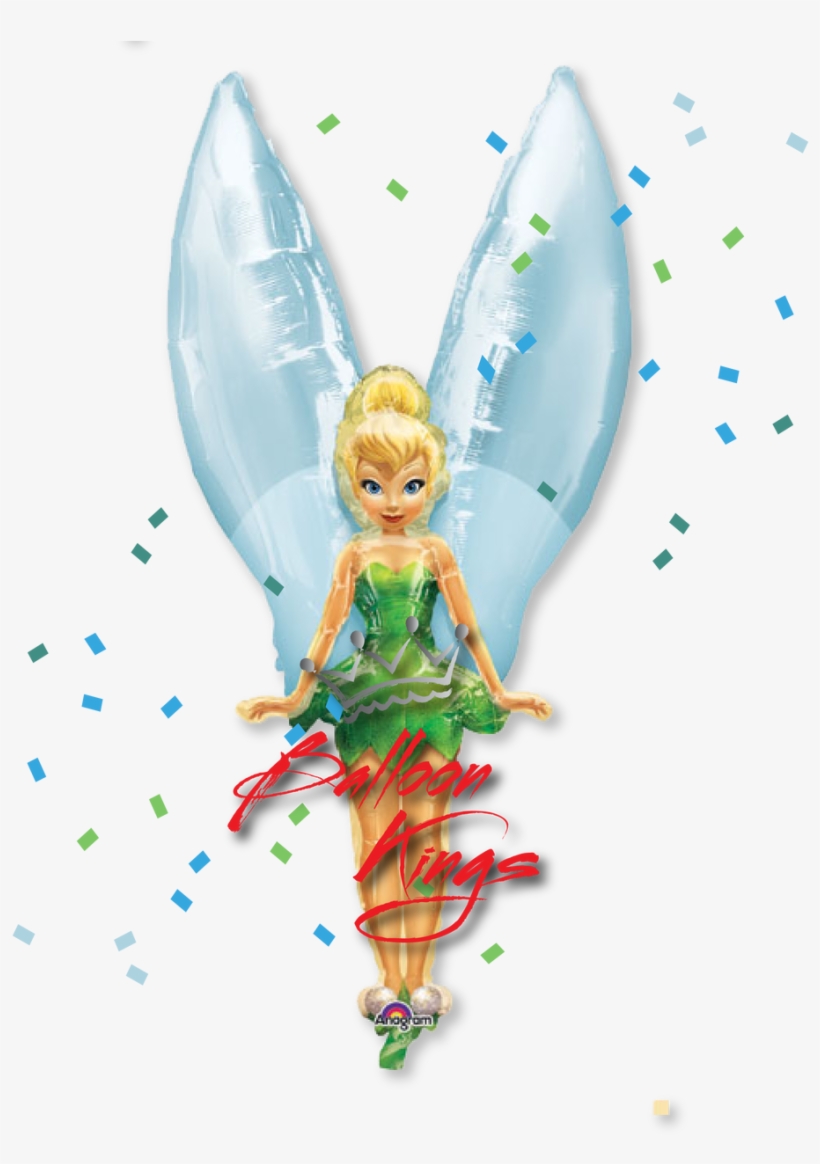 Tinker Bell Airwalker - 45" Tinkerbell See Thru Ultra Shape Balloon ...