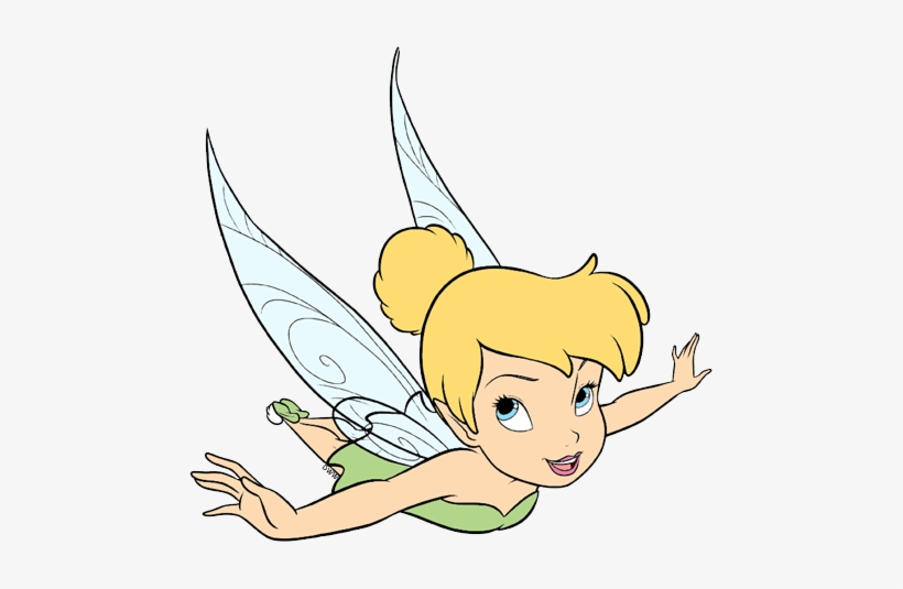 Flying Sitting On Mushroom Flying Tinker Bell - Tinker Bell Cartoon Png ...