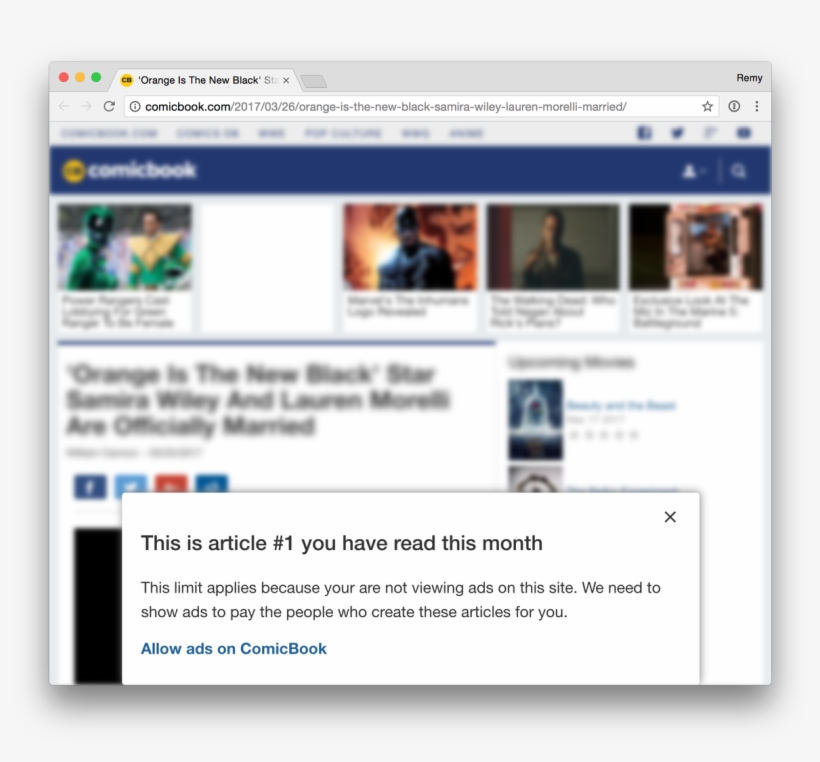 Web Page That Shows An Overlay That Says You Can Only - Web Page - Free ...