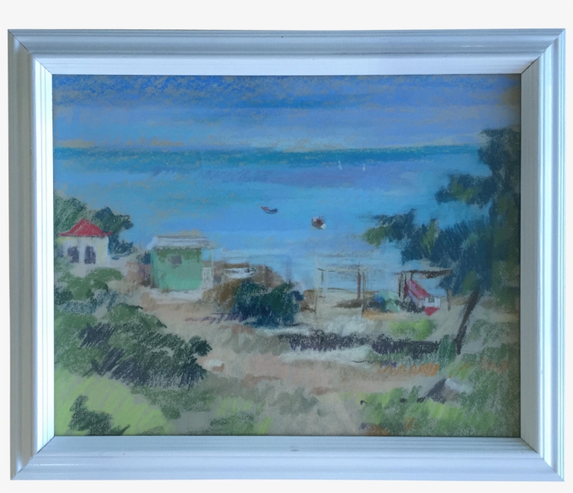 Original Caribbean Coastal Seascape Png Free - Drawing - Free ...