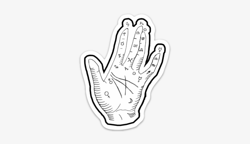 Mystic Hand Vinyl Sticker - Witch Stickers - Free Transparent PNG ...