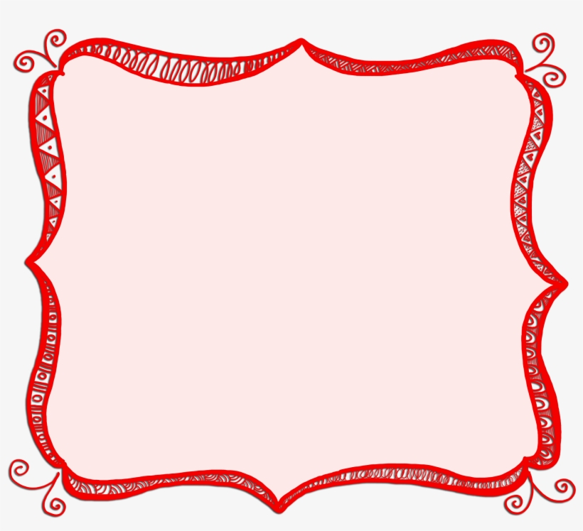 Red Frame - Melonheadz Border Black And White - Free Transparent PNG ...