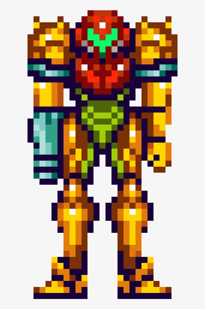 Samus - Super Metroid Pixel Art - Free Transparent PNG Download - PNGkey