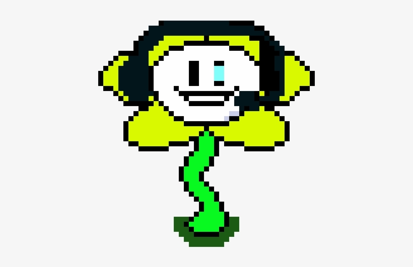 Gamertale Flowey - Flowey Sprite Colored - Free Transparent PNG ...