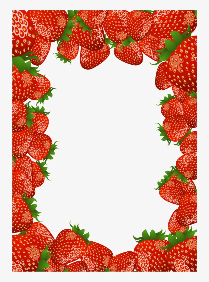 Strawberry Png, Strawberry Clipart, Borders And Frames, - Strawberries ...