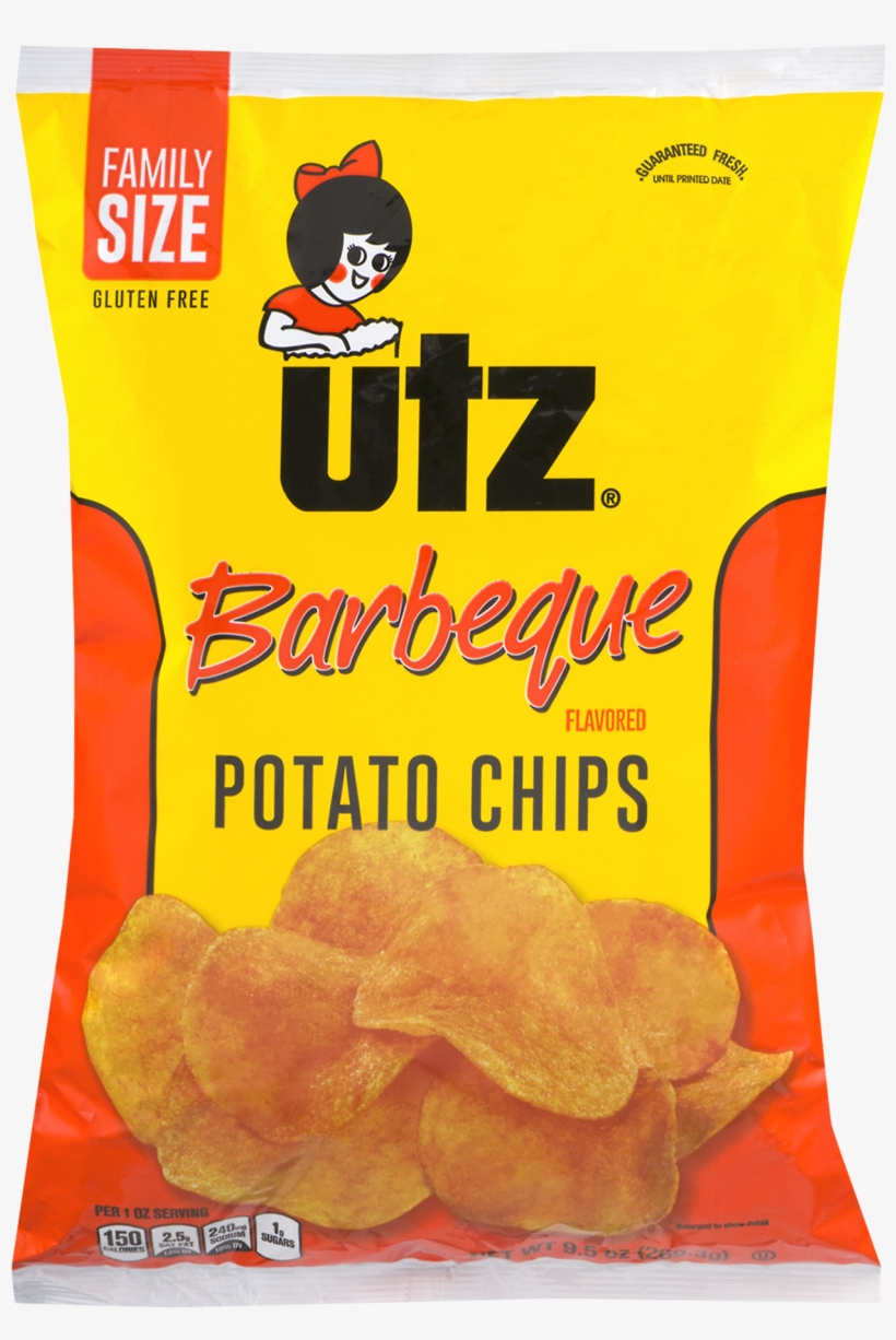 Utz Potato Chips, Barbeque Flavored - 1 Oz - Free Transparent PNG ...
