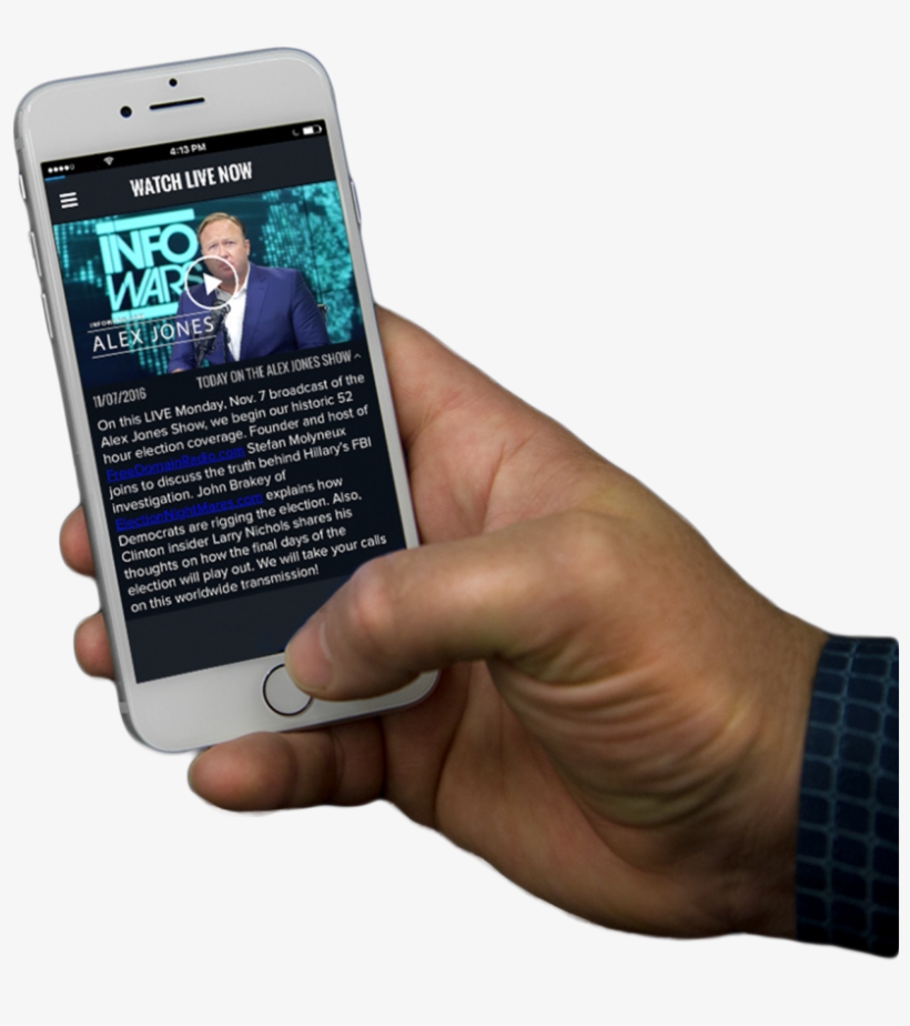 Infowars Live » Alex Jones' Infowars - Iphone - Free Transparent PNG ...