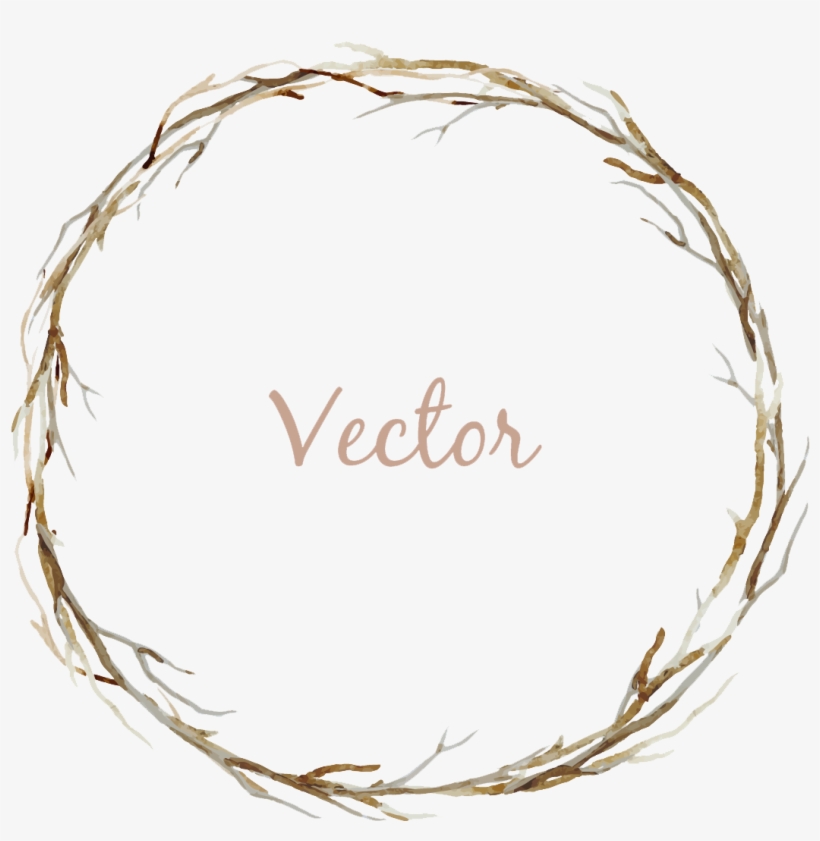 Bone Border Png - Beige Watercolor Floral Png - Free Transparent PNG ...
