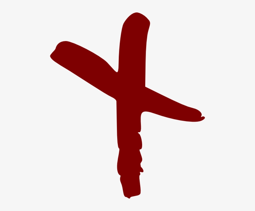 Red Hand Drawn Cross Clip Art At Clker - Red Cross Hand Png - Free ...