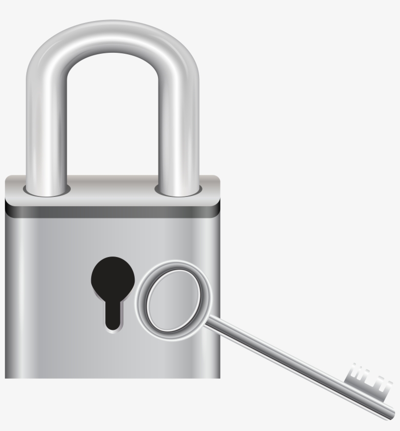 Padlock With Key Clip Art - Lock - Free Transparent PNG Download - PNGkey