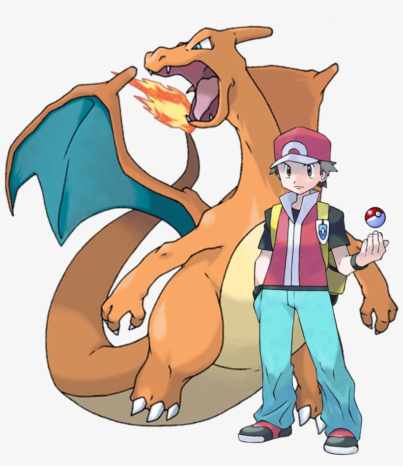 Red & Charizard - Red And Charizard Png - Free Transparent PNG Download ...