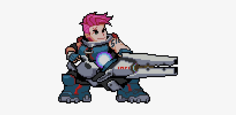 Overwatch Sprite Sprays Zarya - Zarya Pixel Spray Png - Free ...