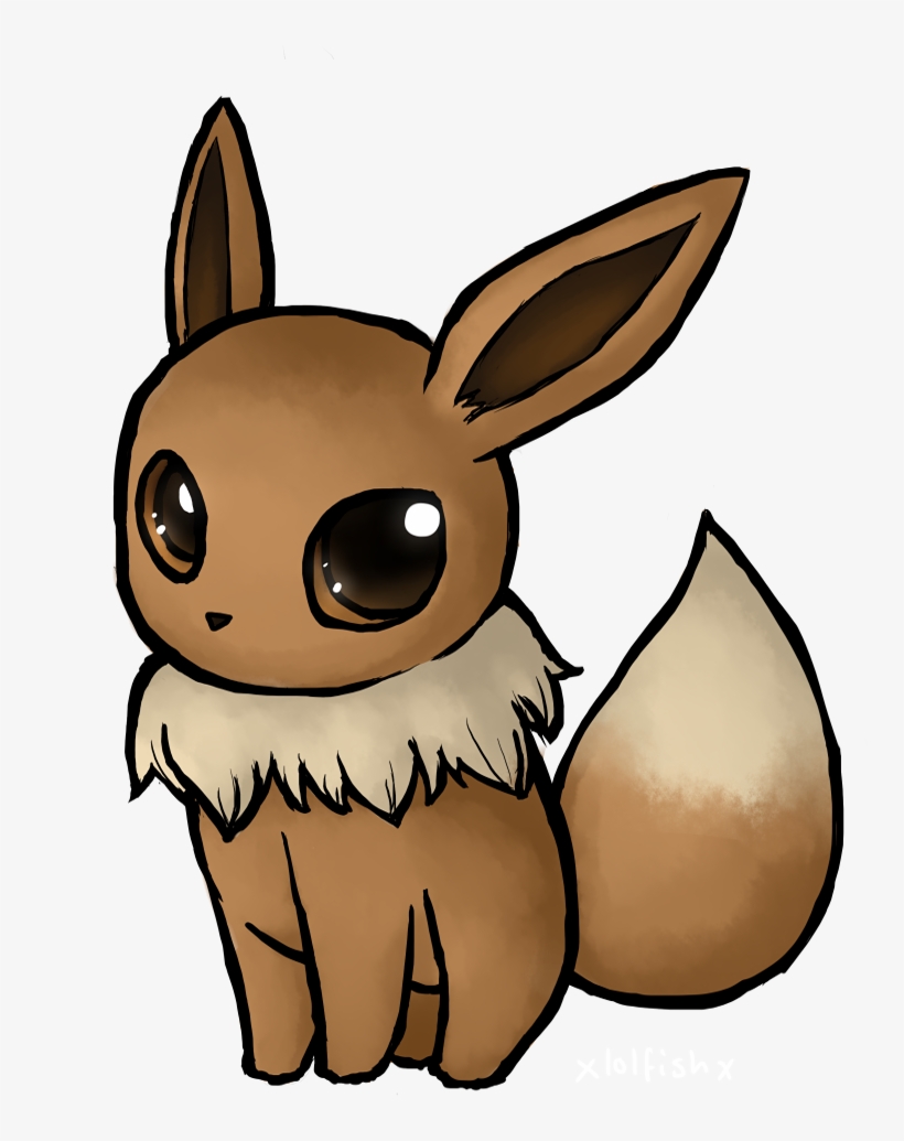 Eevee By Xlolfishx On Deviantart - Eevee Dibujos - Free Transparent PNG ...