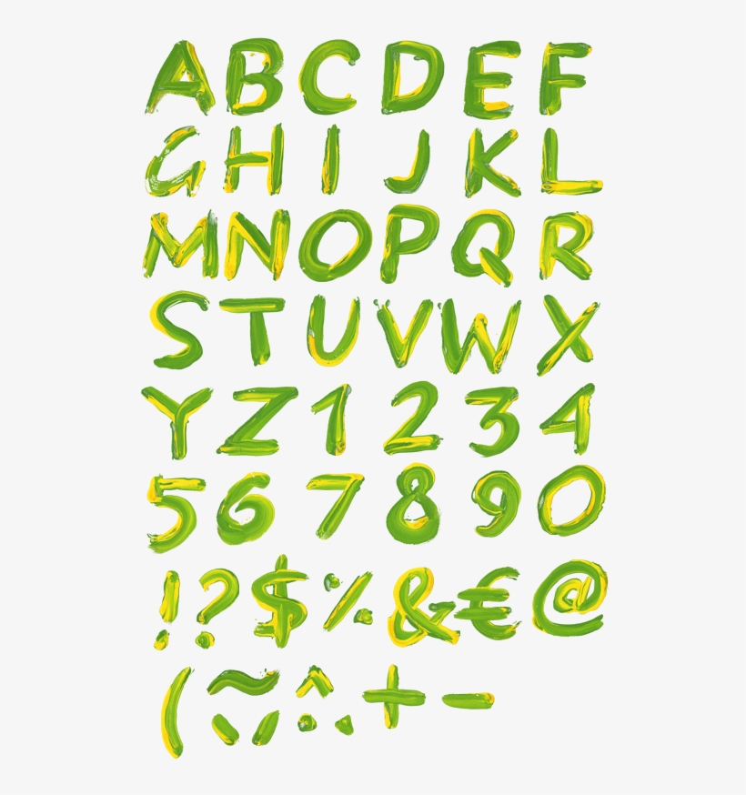 Brazil Paint Font Alphabet Paint Font Brazil - Painting - Free ...