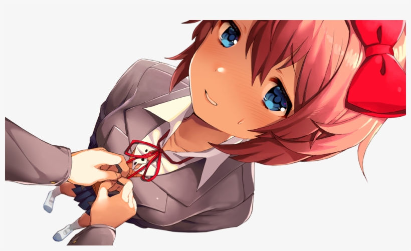 Sayori Ribbon Tying Scene Render By Erzajuliarinne-dc5usud - Sayori ...