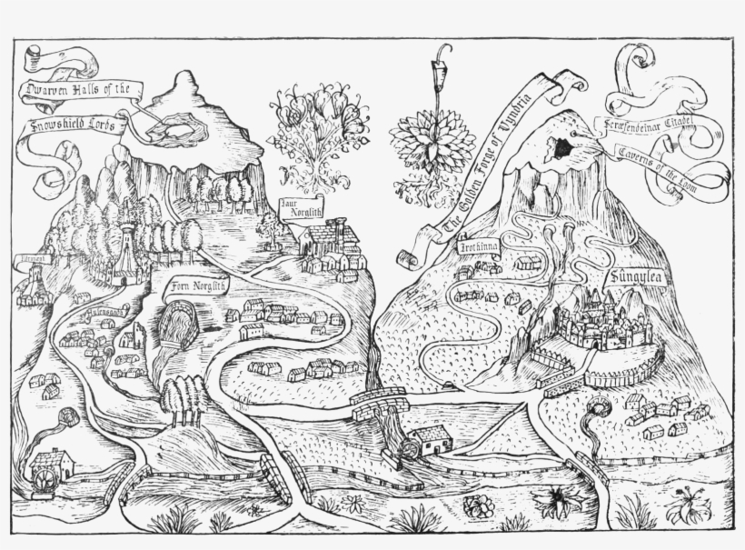 Eilarun Stylistic Map 600 - Il Guerrin Meschino - Free Transparent PNG ...