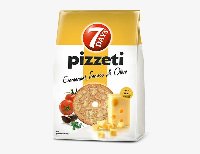 80g - 7days Pizzeti Chips, Emmentaler, Tomato & Olive - Free ...