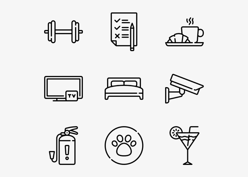 Hotel Service 50 Icons - Fitness Icons Transparent Background - Free ...