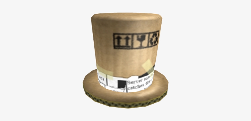 Recycled Cardboard Top Hat - Roblox Cardboard Hat - Free Transparent ...