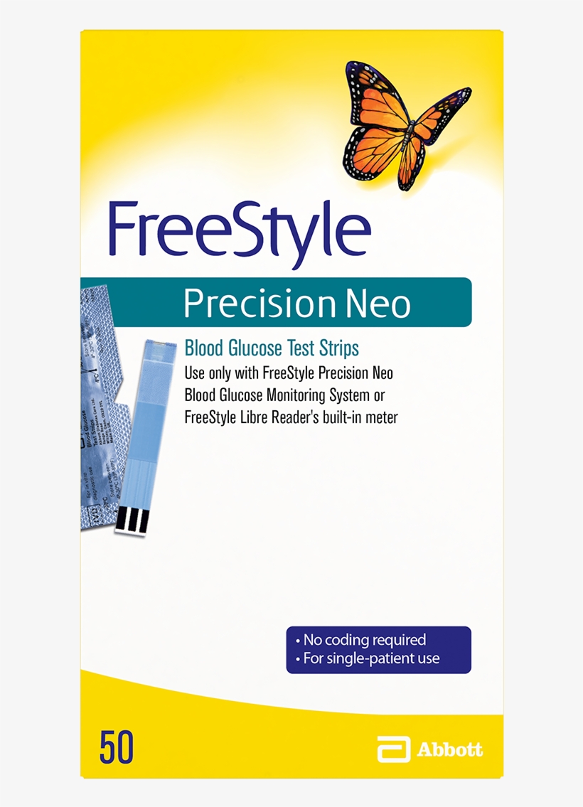 Freestyle Precision Neo Blood Glucose Test Strips, - Freestyle Optium ...