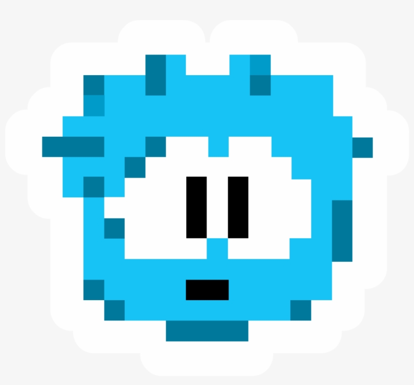 Pixel Puffle Pin Icon - Pixel Art Club Penguin - Free Transparent PNG ...