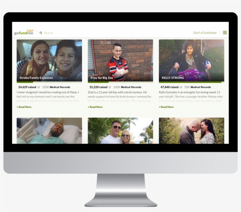 Gofundme - Shopping Centre Website Design - Free Transparent PNG ...